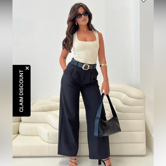 Princess Polly | Pants & Jumpsuits | Princess Polly Archer Black Pants ...